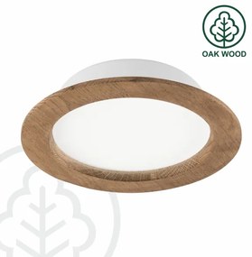 LED Podhledové svítidlo WOODY SPOT LED/16,5W/230V 4000K ořech pr. 18,5 cm