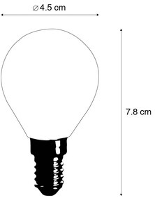 Sada 5 LED žárovek E14 Filament P45 4W 470 lm 2700K