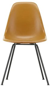 Eames Fiberglass Chair DSX černě lakovaná tmavá okrová Vitra