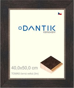 DANTIK rámeček 40x50 | TOMAS černá velká (Sklo Čiré)