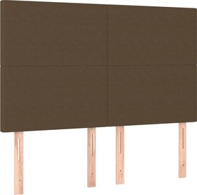 Box spring postel s matrací tmavě hnědá 140x190 cm textil 3136992