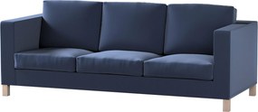 Potah na pohovku IKEA  Karlanda 3-místná nerozkládací, krátký barva tmavě modrá látka sametová