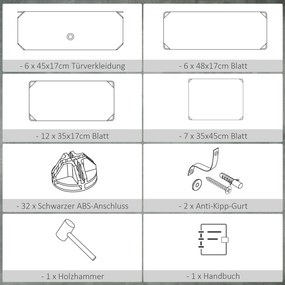 HOMCOM Plastový Stojan na Boty pro 6 Párů Obuvní Box do Předsíně, DIY Stohovatelné Regály Bílý 49 x 36,5 x 108 cm
