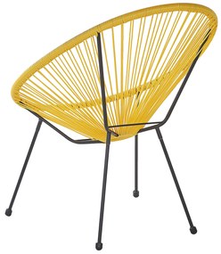 Ratanová žlutá židle ACAPULCO II Beliani