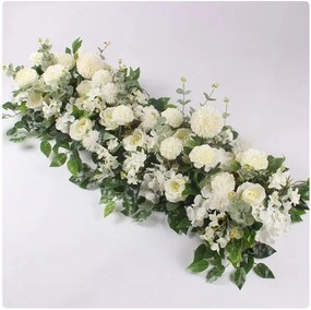 Svatební dekorační umělá kytice - pivoňky s růžemi Barva: A3