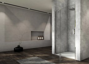 Sanswiss CADURA CA13 jednokřídlé sprchové dveře 110 cm Profil: Bílá, Sklo: Hladké čiré