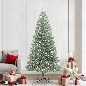 Umělý vánoční stromeček se sněhem a LED osvětlením 240 cm 3396835