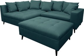 XXXLutz ROHOVÁ SEDAČKA, textil, petrolej MID.YOU - Sedací soupravy - 001628000303