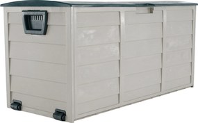 Zahradní úložný box, šedá/zelená, KORTEZ