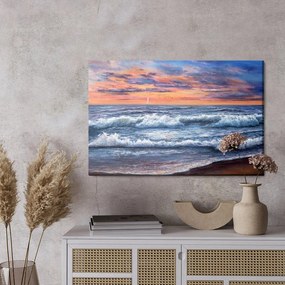 Obraz Mořské Krajiny A Západu Slunce Nedostatek Nedostatek Plátno Canvas 120x80