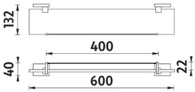 Nimco Police s ohrádkou, 60 cm KEIRA - KE 22091BX-60-26