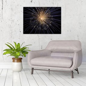 Skleněný obraz ohňostroje (70x50 cm)