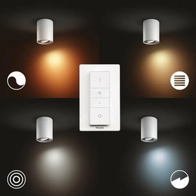 Philips Hue 56330/31/P9 LED přisazený lustr Pillar 1x5,5W | GU10 - Bluetooth, inteligentní