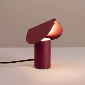 Vínová hliníková LED stolní lampa (výška 15 cm) BISCUIT – Thoro