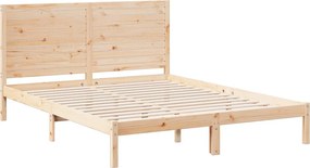 Prodloužený rám postele bez matrace 140 x 220 cm masivní dřevo 3309313