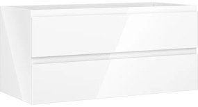 Mexen Orio koupelnová skříňka pod umyvadlo 100 cm, 2 zásuvky, bílý lesk - 91A10-10047-2-BFF00