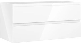 Mexen Orio koupelnová skříňka pod umyvadlo 100 cm, 2 zásuvky, bílý lesk - 91A10-10047-2-BFF00