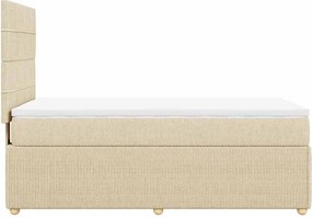Box spring postel s matrací krémová 80 x 200 cm textil 3291888