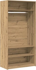 Šatní skříň dub artisan 100 x 50 x 200 cm kompozitní dřevo 3318625