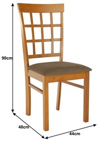 Kondela Židle, třešeň /béžovohnedá, GRID NEW