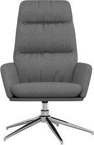 Relaxační křeslo světle šedé textil 341130