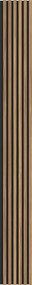 Mexen Lam-B, akustické stěnové lamely 275 × 30 cm, HDF deska 4 mm, technická dýha, ořech světlý, S100-275307-3015-017
