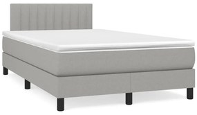 Box spring postel s matrací světle šedá 120x190 cm textil 3269737