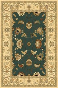 Kusový koberec vlněný Dywilan Polonia Loare Szmaragd zelený béžový Rozměr: 235x350 cm