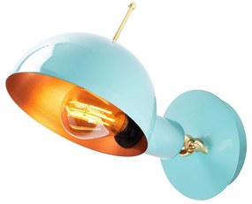 Nástěnné svítidlo ve světle modré a bronzové barvě ø 15 cm Sivani – Opviq lights