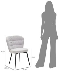 Židle LOSANNA GRIGIA SET 2 ks 48X60,5X85 cm