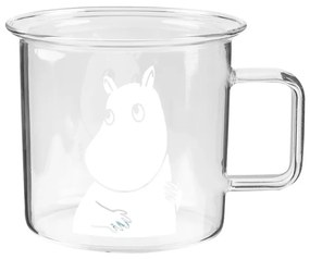 Skleněný hrnek Moomin 0,35l, bílo-čirý