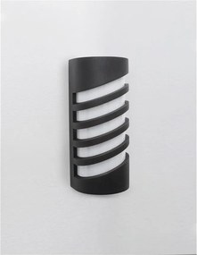 NV 9926617 Venkovní nástěnné svítidlo LUPO černý hliník akrylový difuzor LED 10W 3000K 220-240V 64st. IP65 - NOVA LUCE