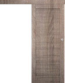 posuvné interiérové dveře na stěnu vasco doors EVORA plné, model 1 Průchozí rozměr: 70 x 197 cm, Orientace dveří: Levé dveře, Dekor: Dub šedý