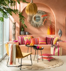 Okrové sametové křeslo Lounge Isabel Ochre - 71*68*78cm