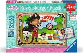 Puzzle ravensburger 057108 gabby's dollhouse 2x24 dílků