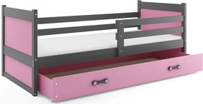 BMS Group Dětská postel s úložným prostorem RICO grafit Velikost postele: 190x80 cm, Barva výplní: Bílá