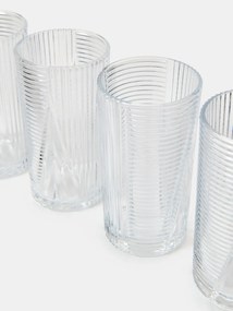 Sinsay - Rýhované sklenice 4 ks - clear