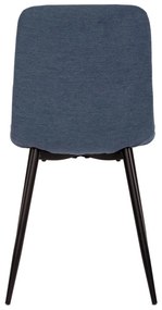 Autronic Židle jídelní, modrá látka, nohy černý kov CT-283 BLUE2