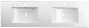 Sapho SLIM keramické dvojumyvadlo, nábytkové, 150x46cm, bílá 1601-150