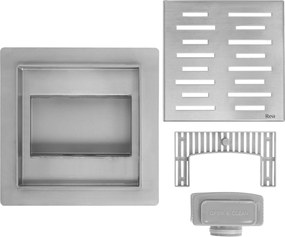Rea Line, nerezový odtokový žlab 150x150 mm, ocelová, REA-G6205