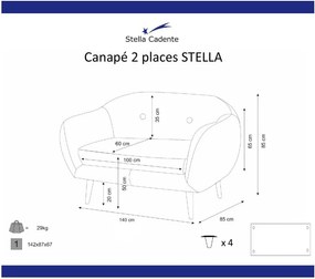 Olivově zelená dvoumístná pohovka Scandi by Stella Cadente Maison