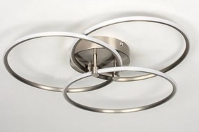 Stropní designové LED svítidlo do obýváku Omega Venta Silver