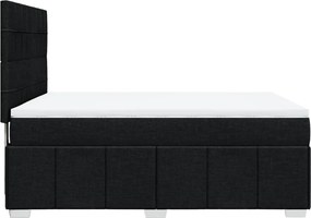 Box spring postel s matrací černá 140x200 cm textil 3291693