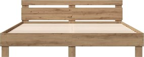Rám postele Artisanový dub 203 x 185 x 70 cm Kompozitní dřevo 3385626