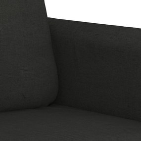 4dílná sedací souprava s polštáři černá textil 3202082