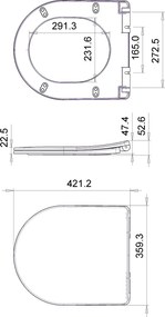 Aqualine Vermet wc sedátko Soft Close plast bílá VRS008