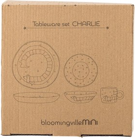 Kameninová dětská jídelní sada 3 ks Charlie – Bloomingville Mini