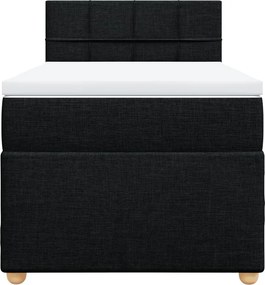 Box spring postel s matrací černá 90x200 cm textil 3286565
