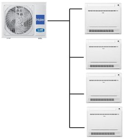 Klimatizace Haier parapetní 1+4 (2,5kW + 2,5kW 2,5kW + 2,5kW) Multi-split R32