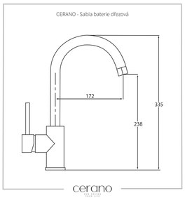 CERANO - Sabia baterie dřezová - černá matná